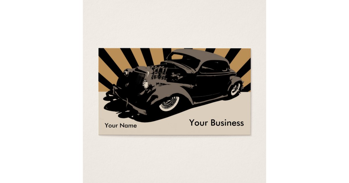 Flying Piston Hot Rod Business Card | Zazzle.com