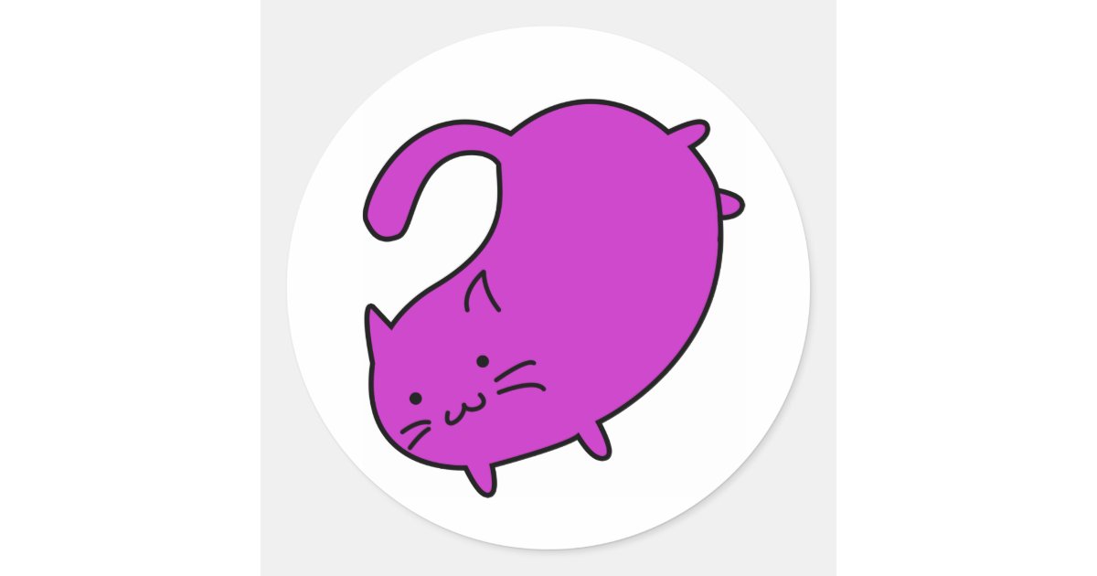 Flying Purple Cat Stickers | Zazzle