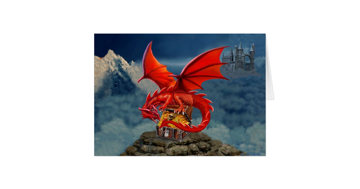 Flying Red Dragon's Treasure Chest | Zazzle