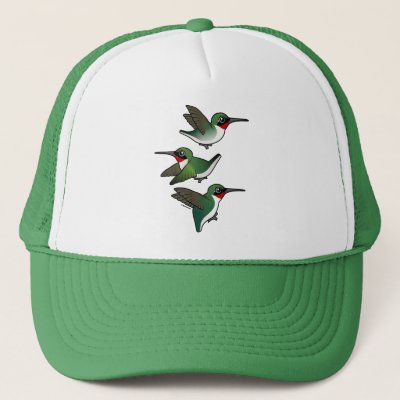 Meet the Cute Ruby-throated Hummingbird by Birdorable