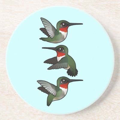 Meet the Cute Ruby-throated Hummingbird by Birdorable