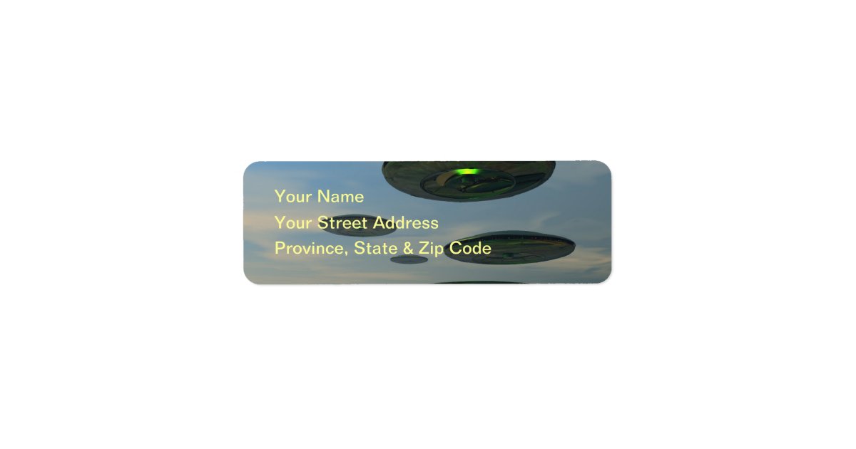 Flying Saucer Fleet Label | Zazzle