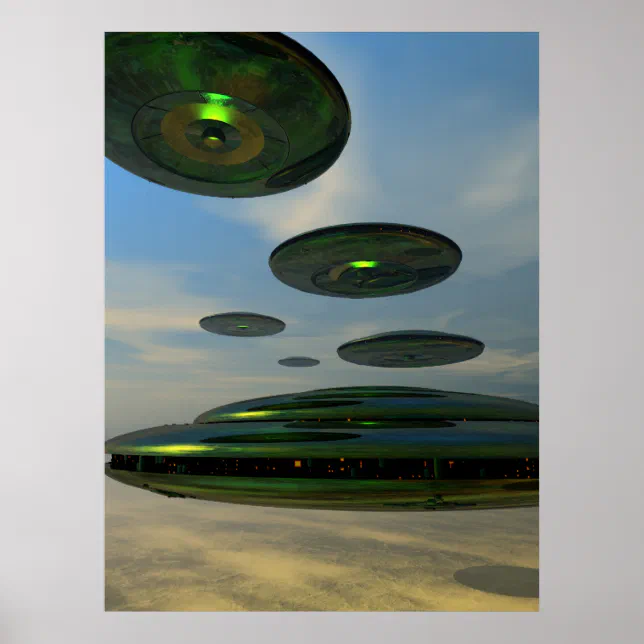 Flying Saucer Fleet Poster | Zazzle