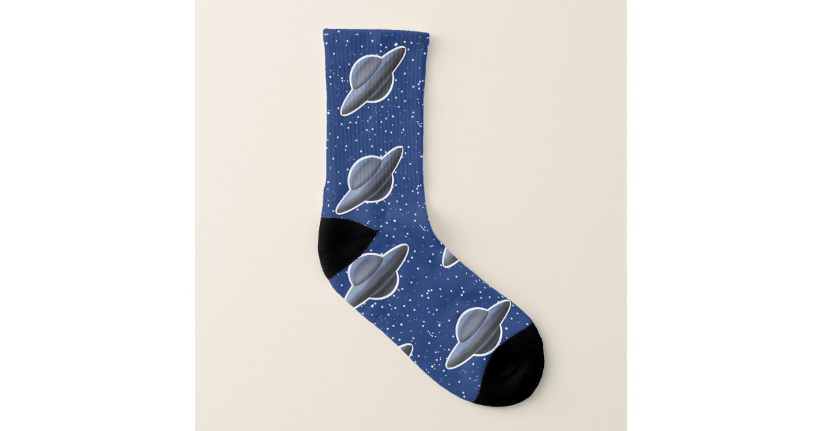 FLYING SAUCER UFO RETRO FIFTIES by Jetpackcorps Socks | Zazzle