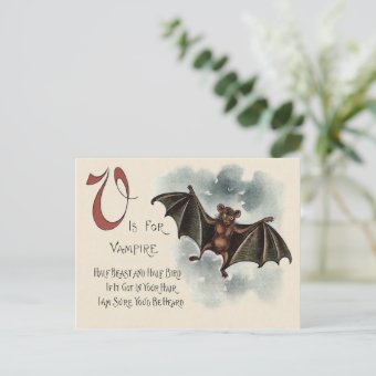 Flying Silly Goofy Vampire Bat Postcard | Zazzle