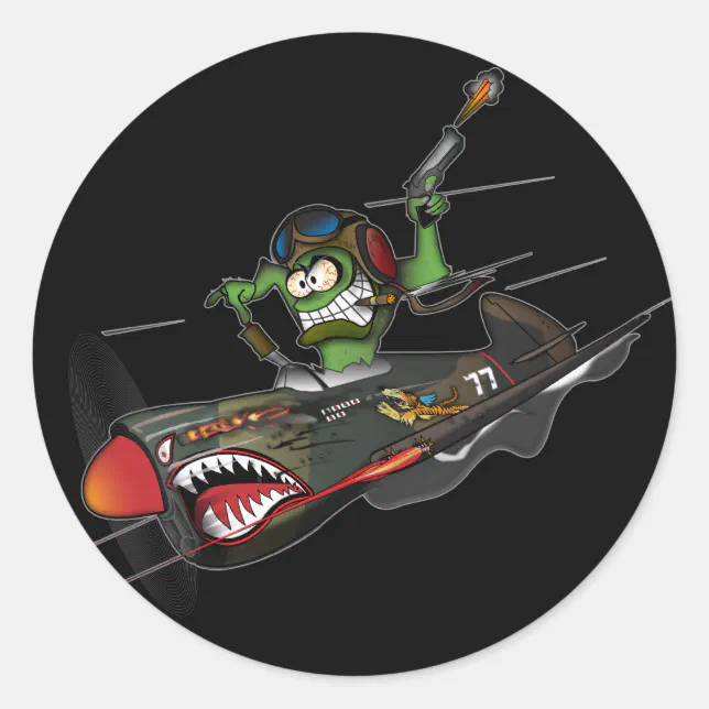 Flying Tiger Sticker | Zazzle