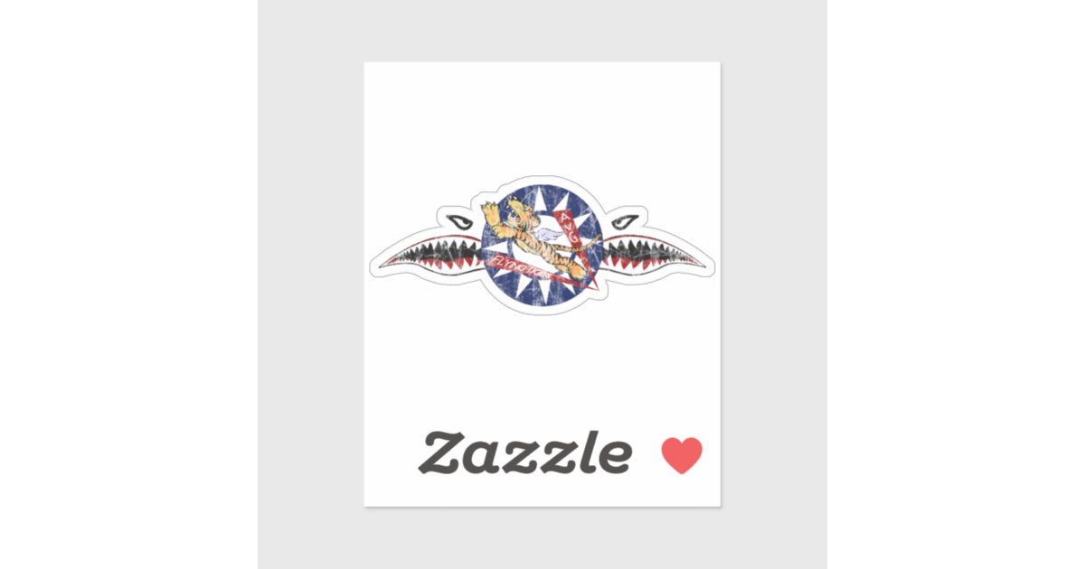 flying tigers avg square sticker | Zazzle