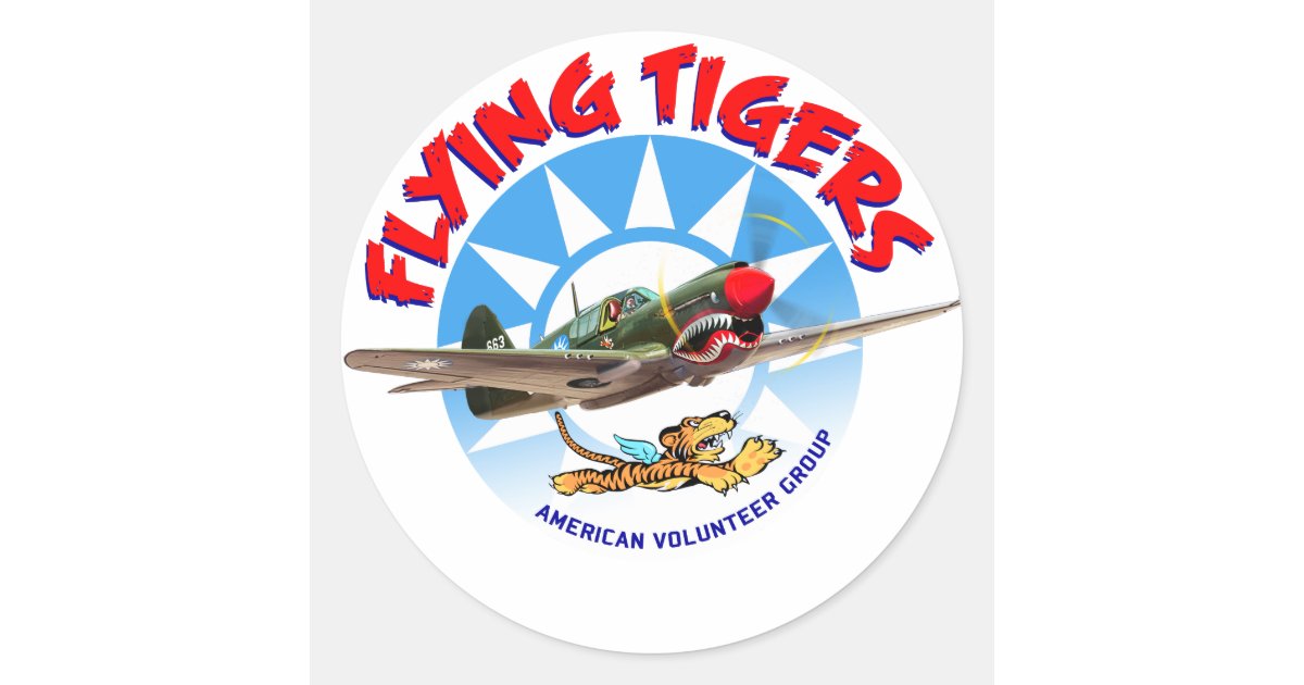 Flying Tigers Classic Round Sticker | Zazzle