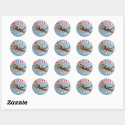 Flying Tigers WWII Nose Art Classic Round Sticker | Zazzle