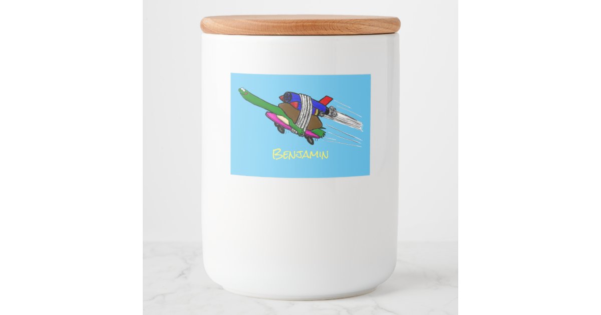 Flying tortoise food label | Zazzle