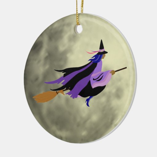 Flying Witch Ornament | Zazzle