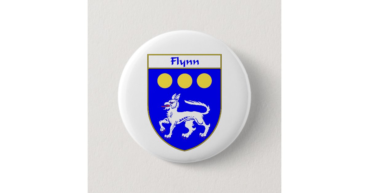 Flynn Coat of Arms/Family Crest Button | Zazzle
