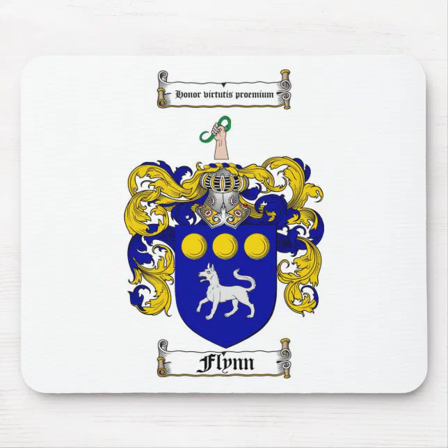FLYNN FAMILY CREST - FLYNN COAT OF ARMS MOUSE PAD | Zazzle
