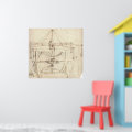 Flywheel Mechanical Drawing Leonardo da Vinci Poster | Zazzle
