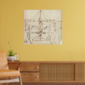 Flywheel Mechanical Drawing Leonardo da Vinci Poster | Zazzle