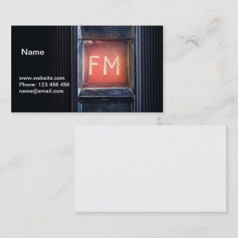FM radio Business Card | Zazzle