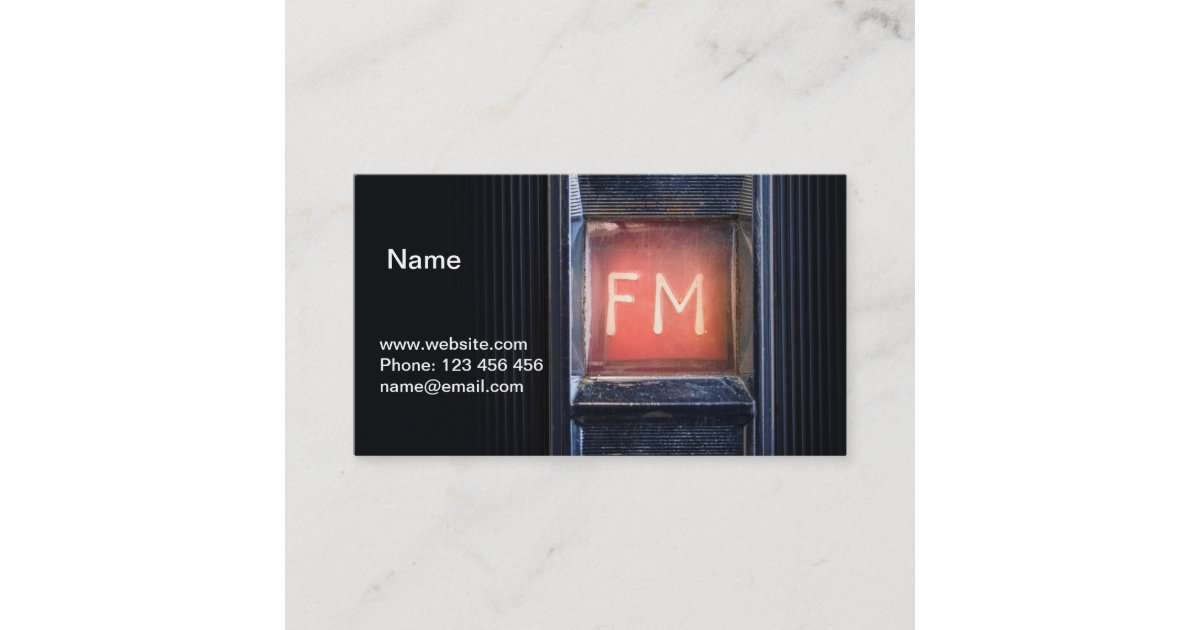 FM radio Business Card | Zazzle