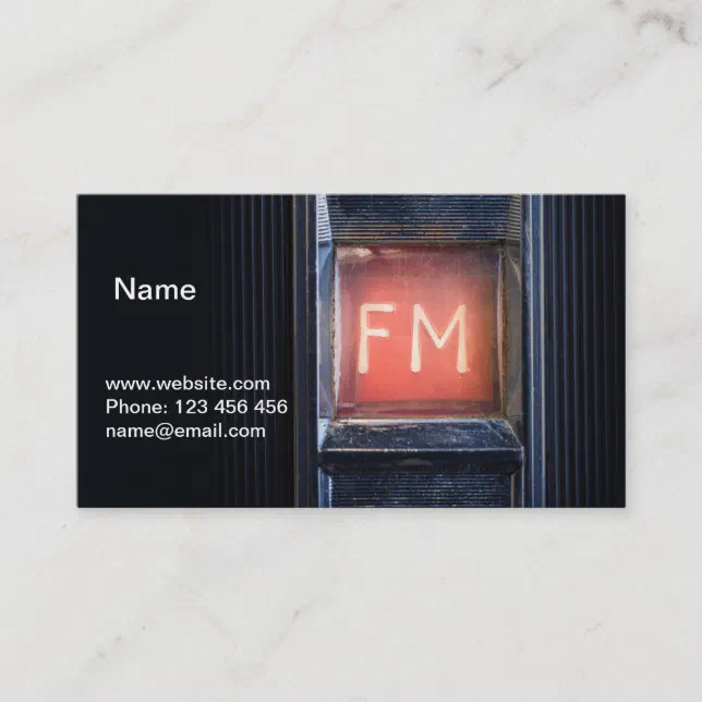 FM radio Business Card | Zazzle