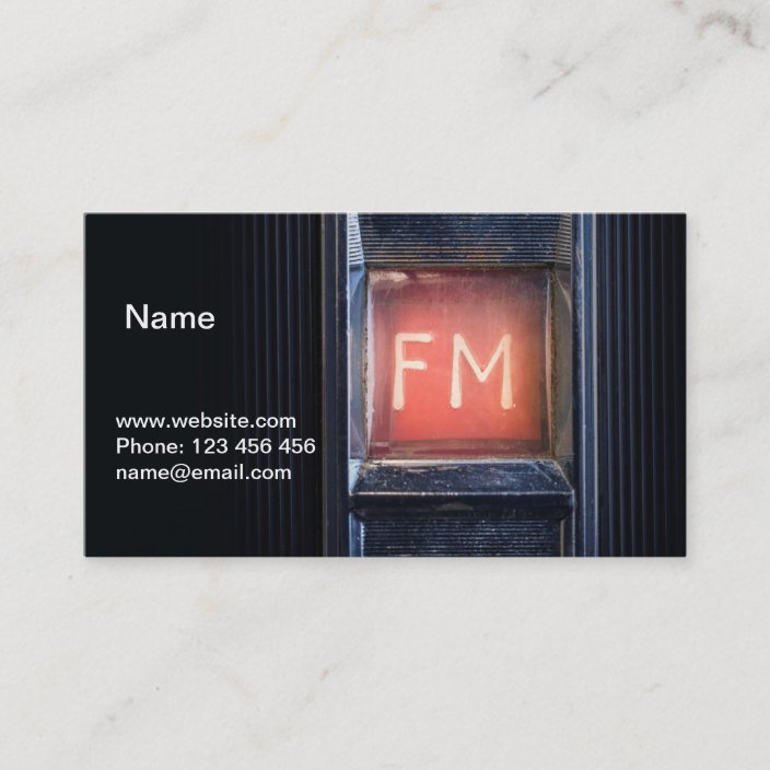 FM radio Business Card | Zazzle.com