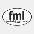 FML Maryland Flag Decal Oval Sticker | Zazzle.com