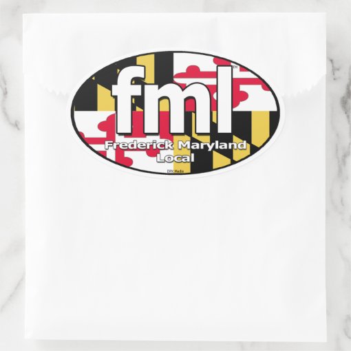 FML Maryland Flag Decal Oval Sticker | Zazzle