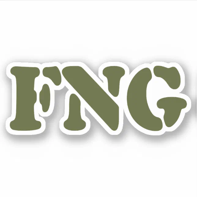 FNG STICKER | Zazzle