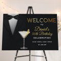 Foam Board Tuxedo Cocktail Welcome Sign | Zazzle