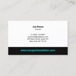 Foam Insulation Contractor Installer Business Card | Zazzle