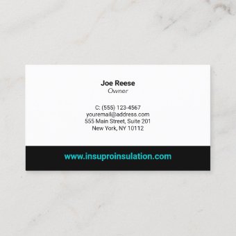 Foam Insulation Contractor Installer Business Card | Zazzle