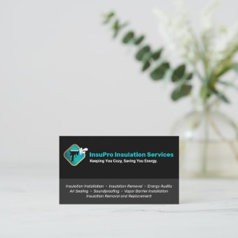 Foam Insulation Contractor Installer Business Card | Zazzle