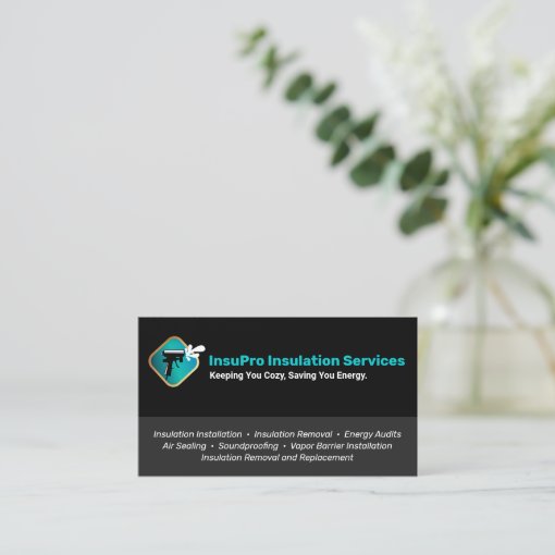 Foam Insulation Contractor Installer Business Card | Zazzle