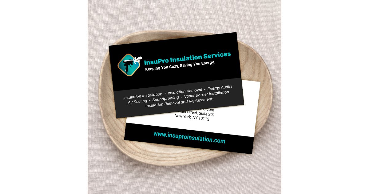 Foam Insulation Contractor Installer Business Card | Zazzle