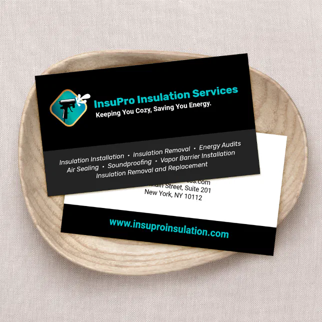 Foam Insulation Contractor Installer Business Card | Zazzle
