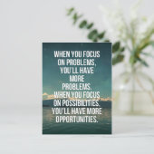 Focus On Possibilities Quote Postcard | Zazzle