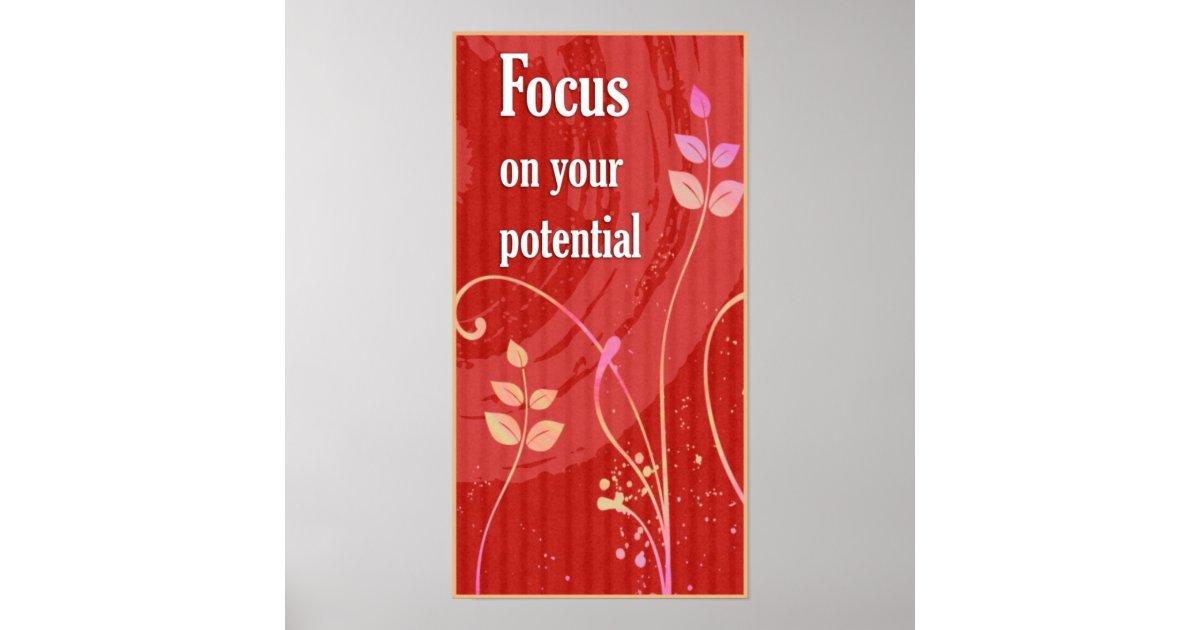 Focus-Positive Attitude Motivational Poster | Zazzle
