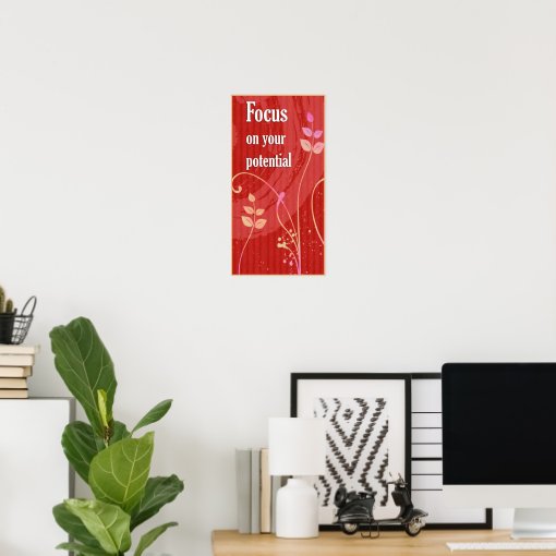 Focus-Positive Attitude Motivational Poster | Zazzle