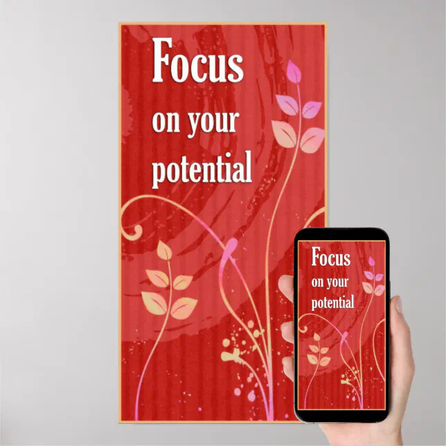 Focus-Positive Attitude Motivational Poster | Zazzle