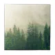 Foggy Forest Winter Trees Ceramic Tile | Zazzle