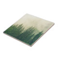 Foggy Forest Winter Trees Ceramic Tile | Zazzle