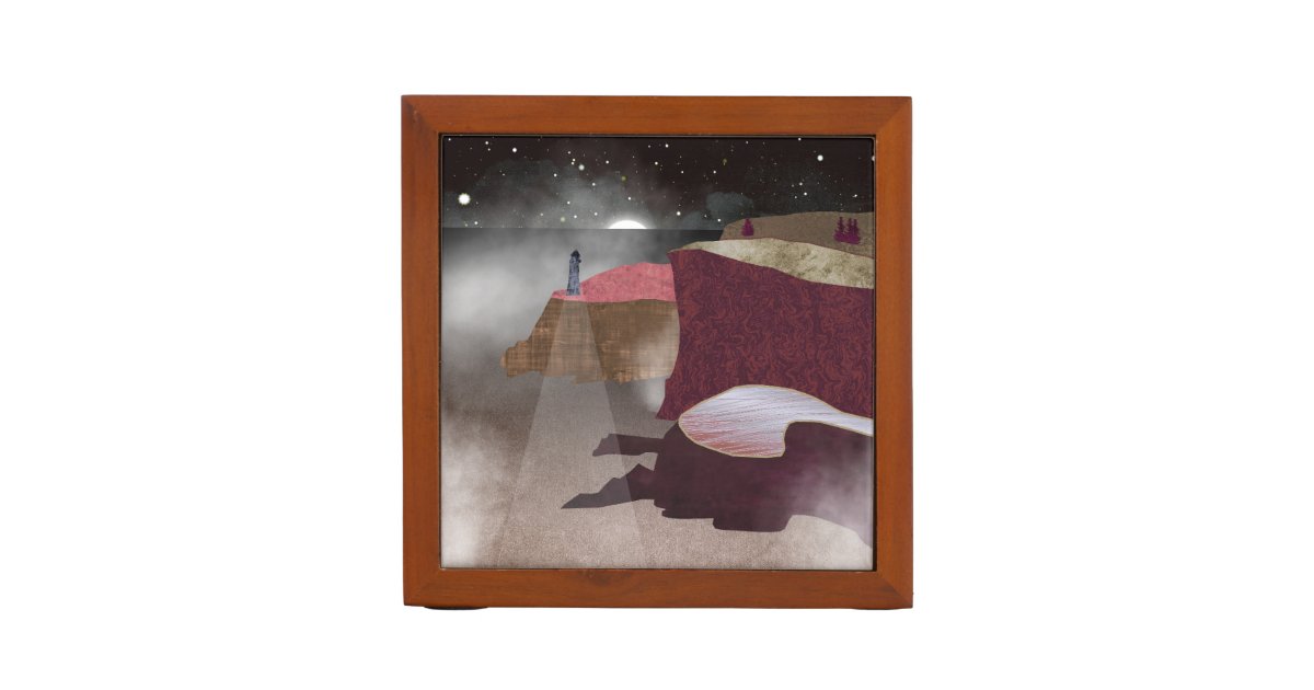 Foggy Lighthouse Desk Organizer | Zazzle