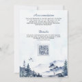 Foggy Winter Mountain Pine Forest QR Code Wedding Invitation | Zazzle