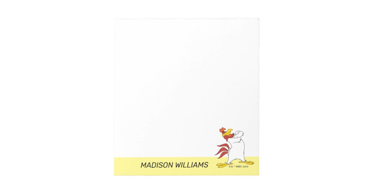 Foghorn Leghorn Arms Crossed Notepad | Zazzle