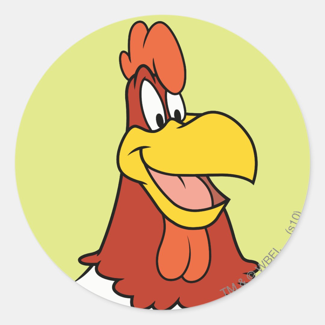 Foghorn Leghorn Closeup Classic Round Sticker | Zazzle
