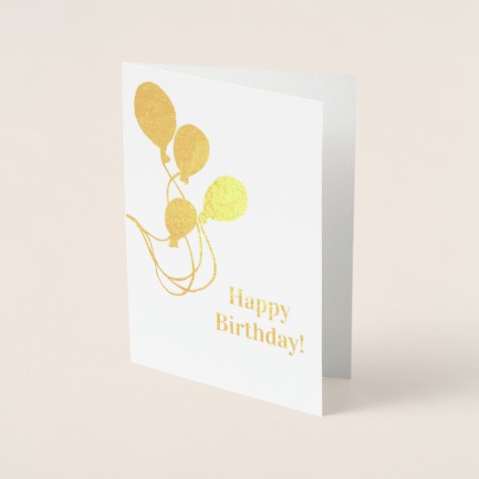 Foil Balloon Bunch Happy Birthday Foil Card | Zazzle.com