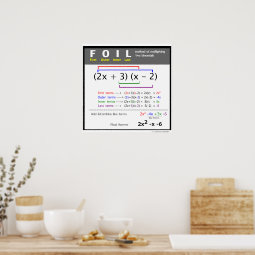 FOIL Method Math Poster | Zazzle