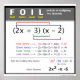 FOIL Method Math Poster | Zazzle