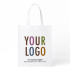 Foldable Grocery Bag Custom Printed Logo Polyester | Zazzle