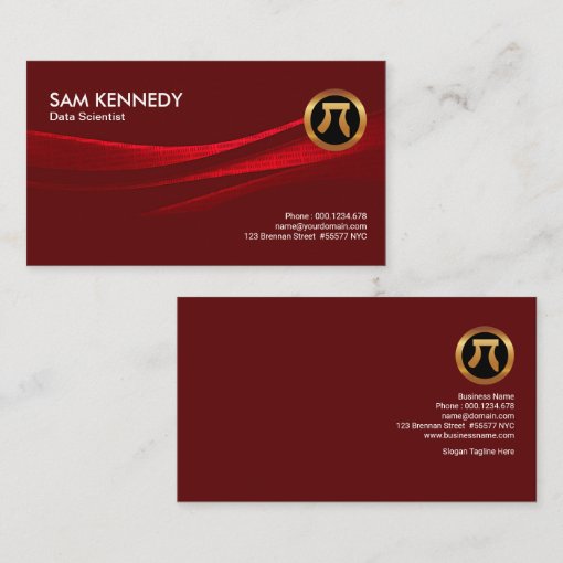 Folded Binary Data Research Report Data Scientist Business Card | Zazzle