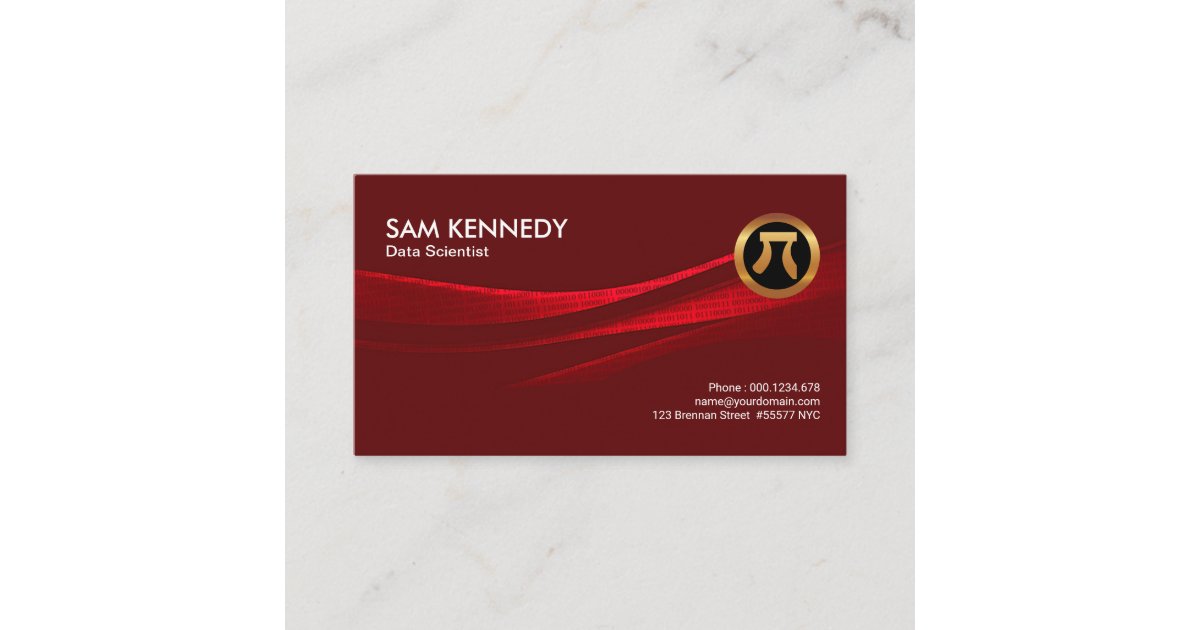 Folded Binary Data Research Report Data Scientist Business Card | Zazzle