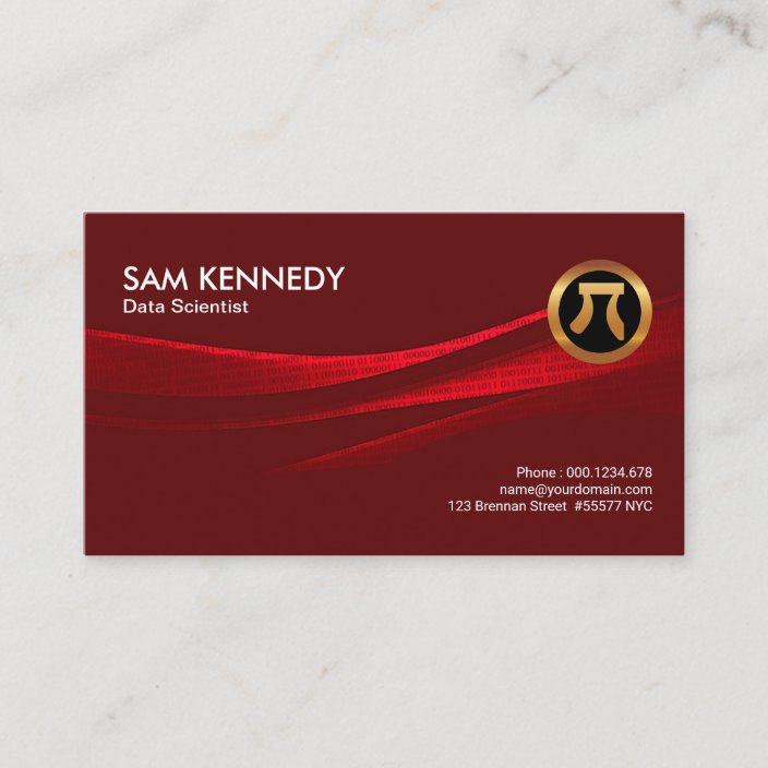 Folded Binary Data Research Report Data Scientist Business Card ...
